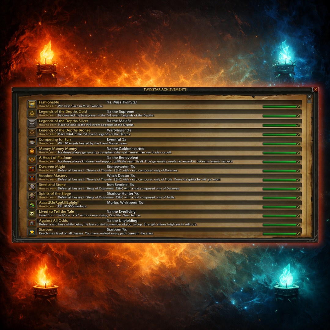 HELIOS • Custom Achievements & Titles